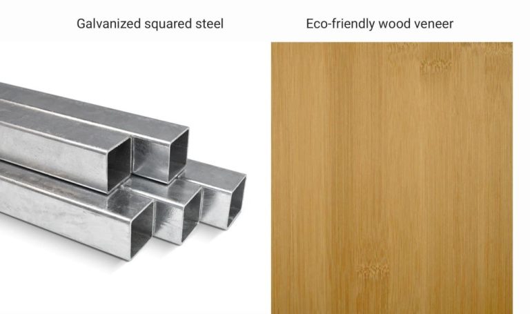Eco-Friendly Wood Veneer and Galvanized Square Steel - Green Products Ideas
